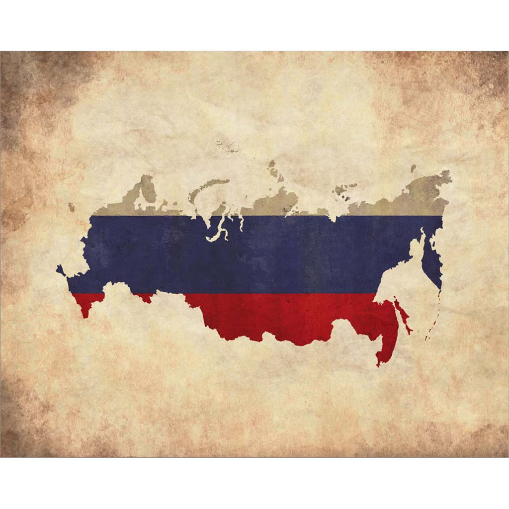 Red Barrel Studio® Map With Flag Overlay Russia By Color Me Happy ...