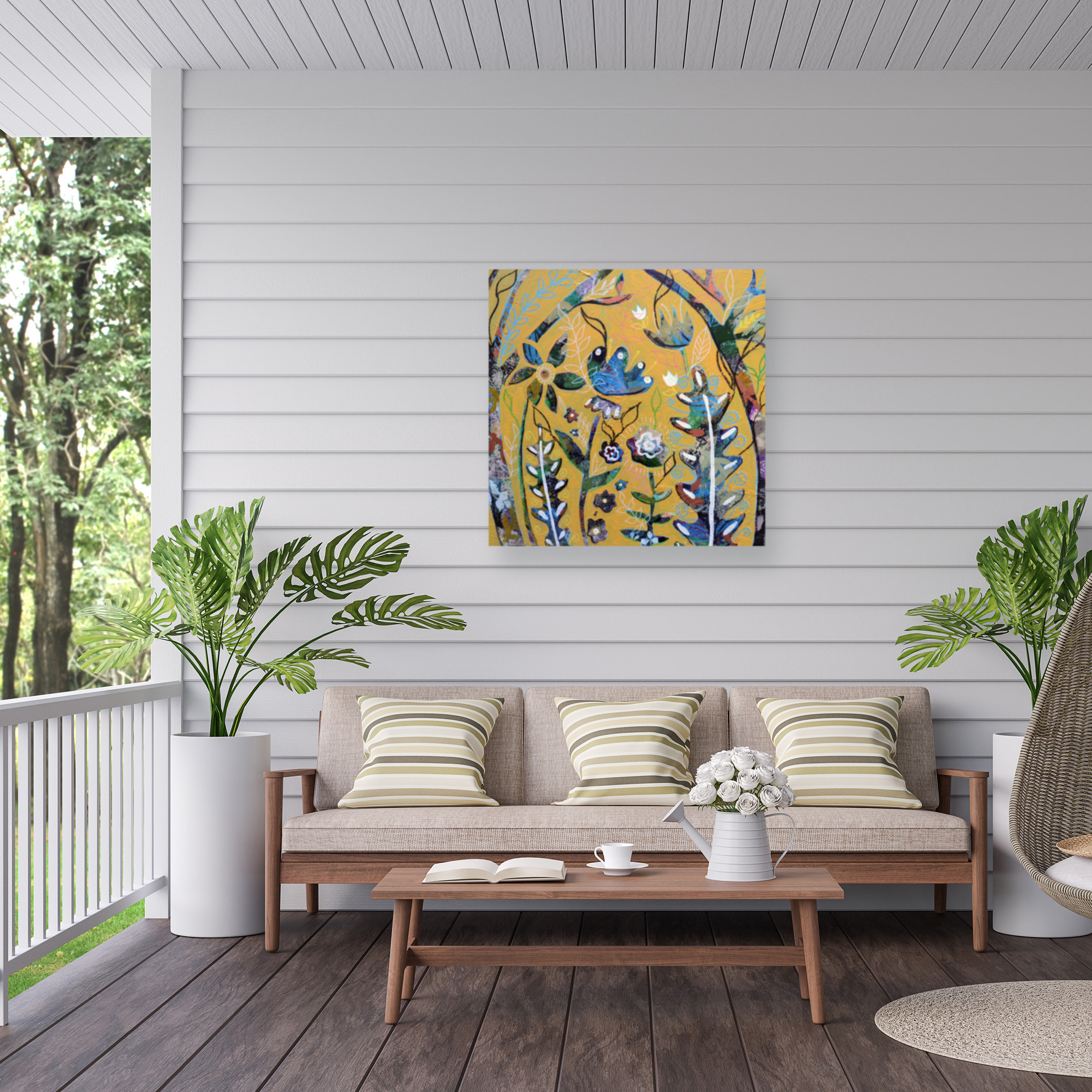 Ebern Designs Jeri Hauth Magical Forest Outdoor Canvas - Wayfair Canada