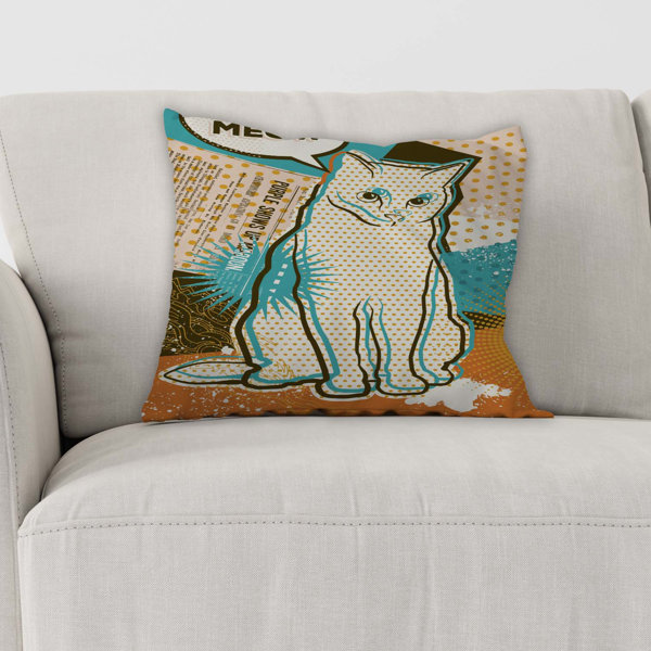 HeartBeat Studios Cotton Blend Indoor/Outdoor Reversible Throw Pillow ...