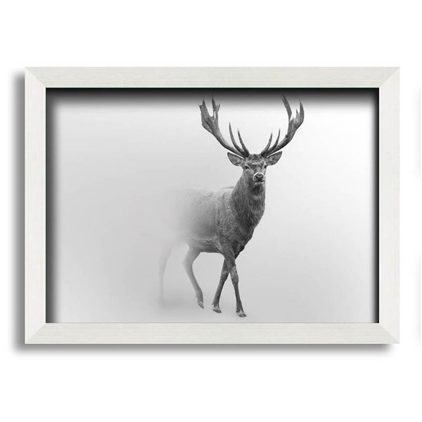 Union Rustic Hollway Stag In The Mist - Single Picture Frame Art Prints ...