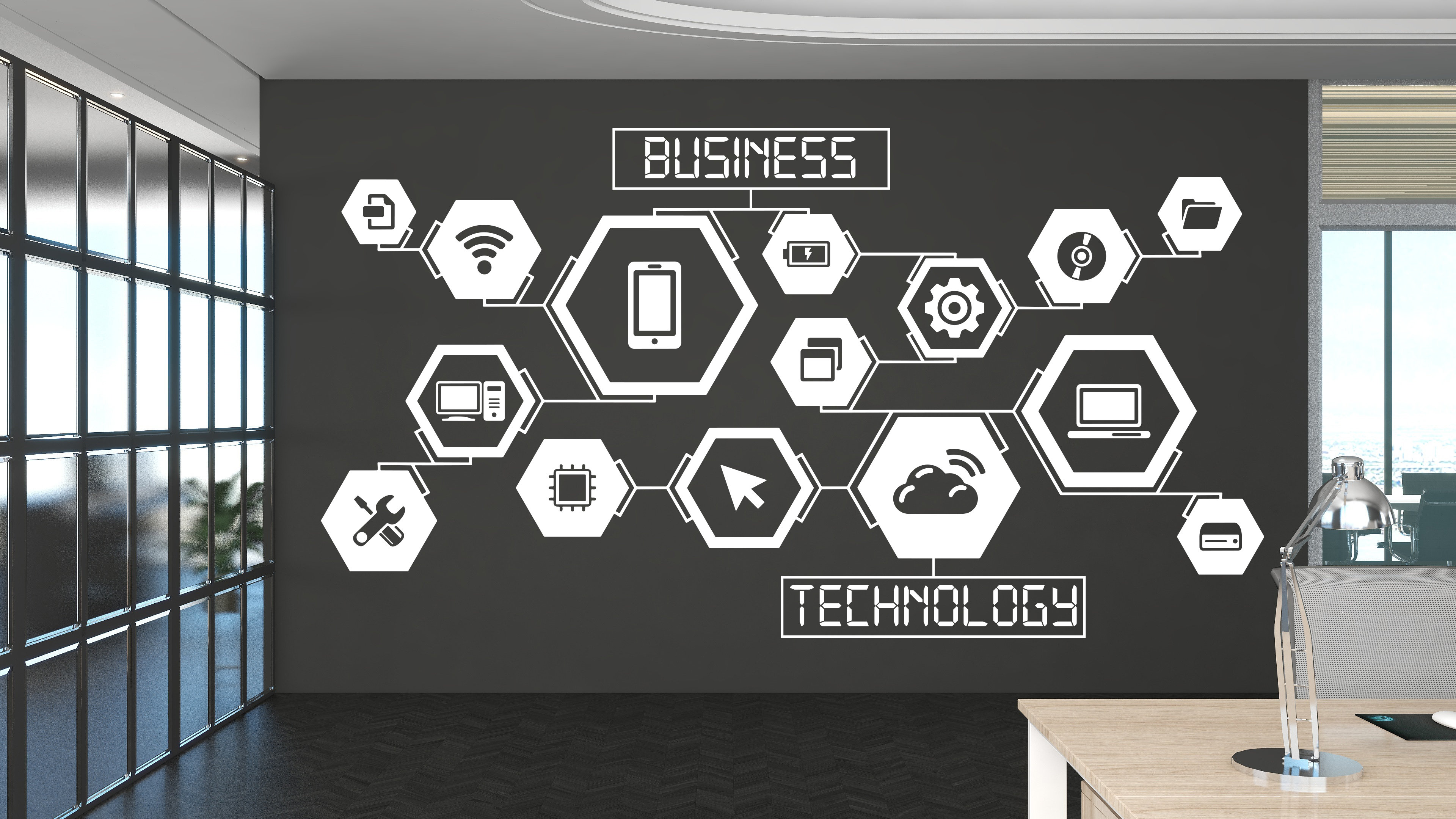 Trinx Business Wall Decal Technology Office Wall Decor | Wayfair