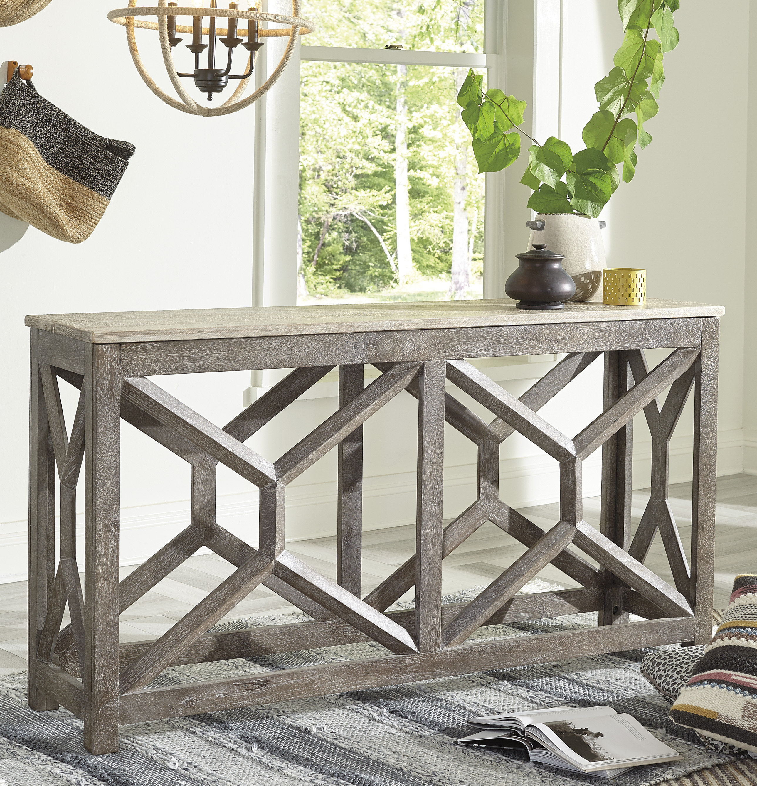 Sand & Stable™ Nautilus 68" Solid Wood Console Table & Reviews ...