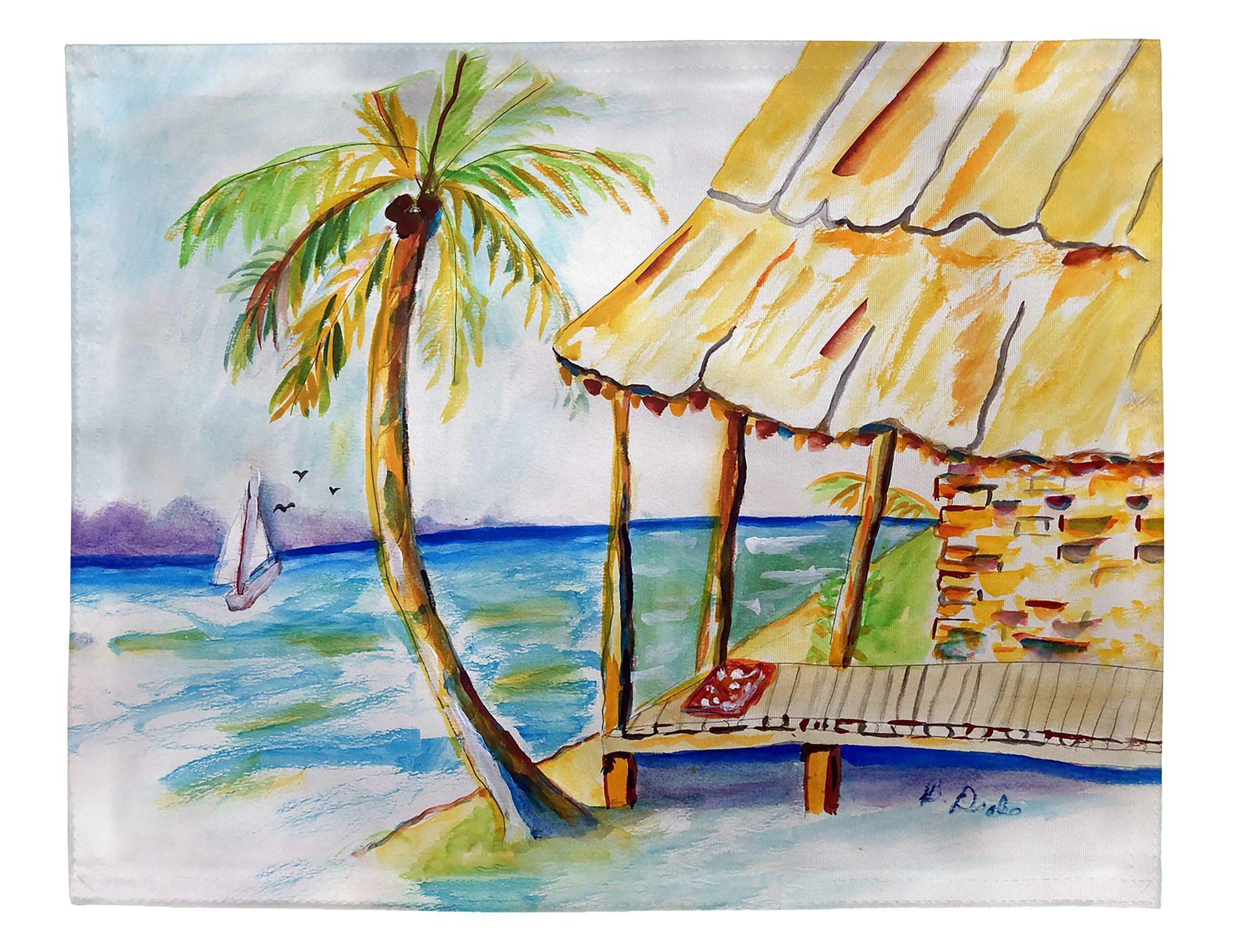 Bay Isle Home™ Palms & Hut Place Mat Set of 4 | Wayfair