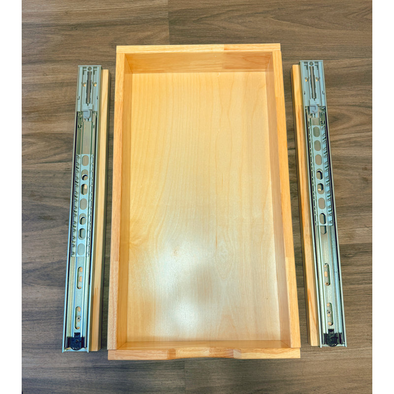 Rebrilliant Shelf Soft Close Rails Wood Pull Out Tray Organizer No ...