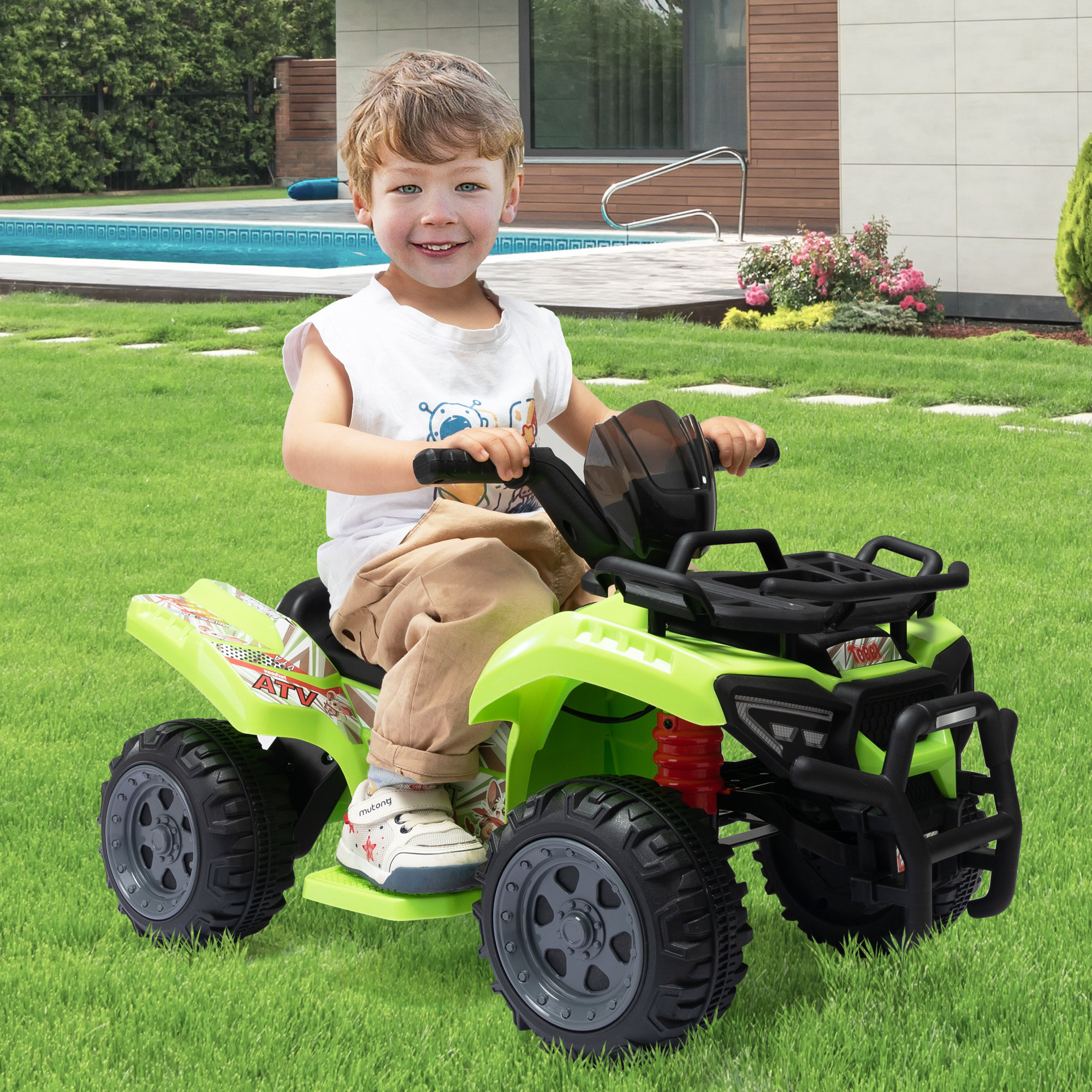 Tobbi 6V 1 Seater kids Power Wheel Ride On Toy For Toddlers With Music ...