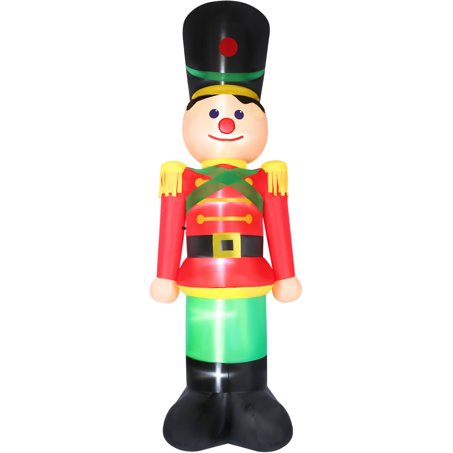 Fraser Hill Farm 12-Ft. Tall Nutcracker Blow Up Inflatable with Lights ...