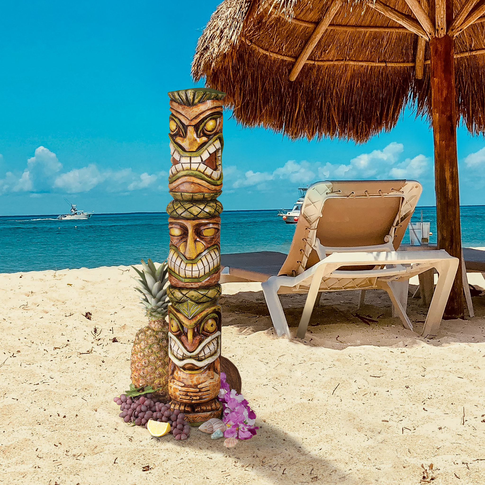 Design Toscano Statue Tiki Moai Haku Pani Aloha Hawaii et Commentaires ...