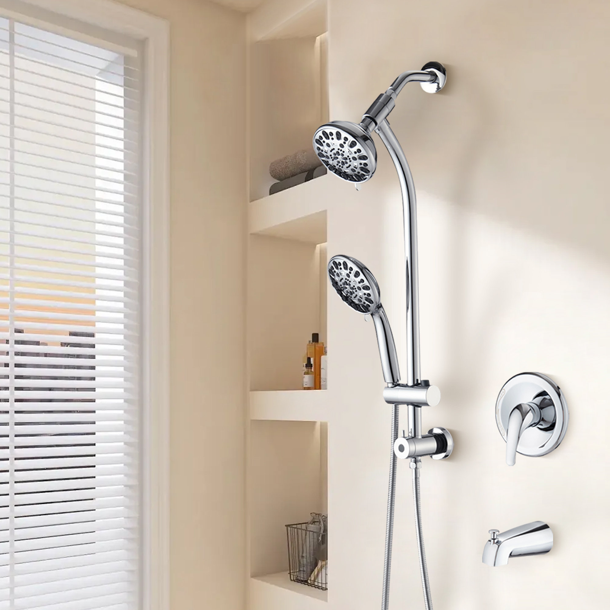 Interbath Spot Resist Multi-function Handshower And Rainfall Shower ...