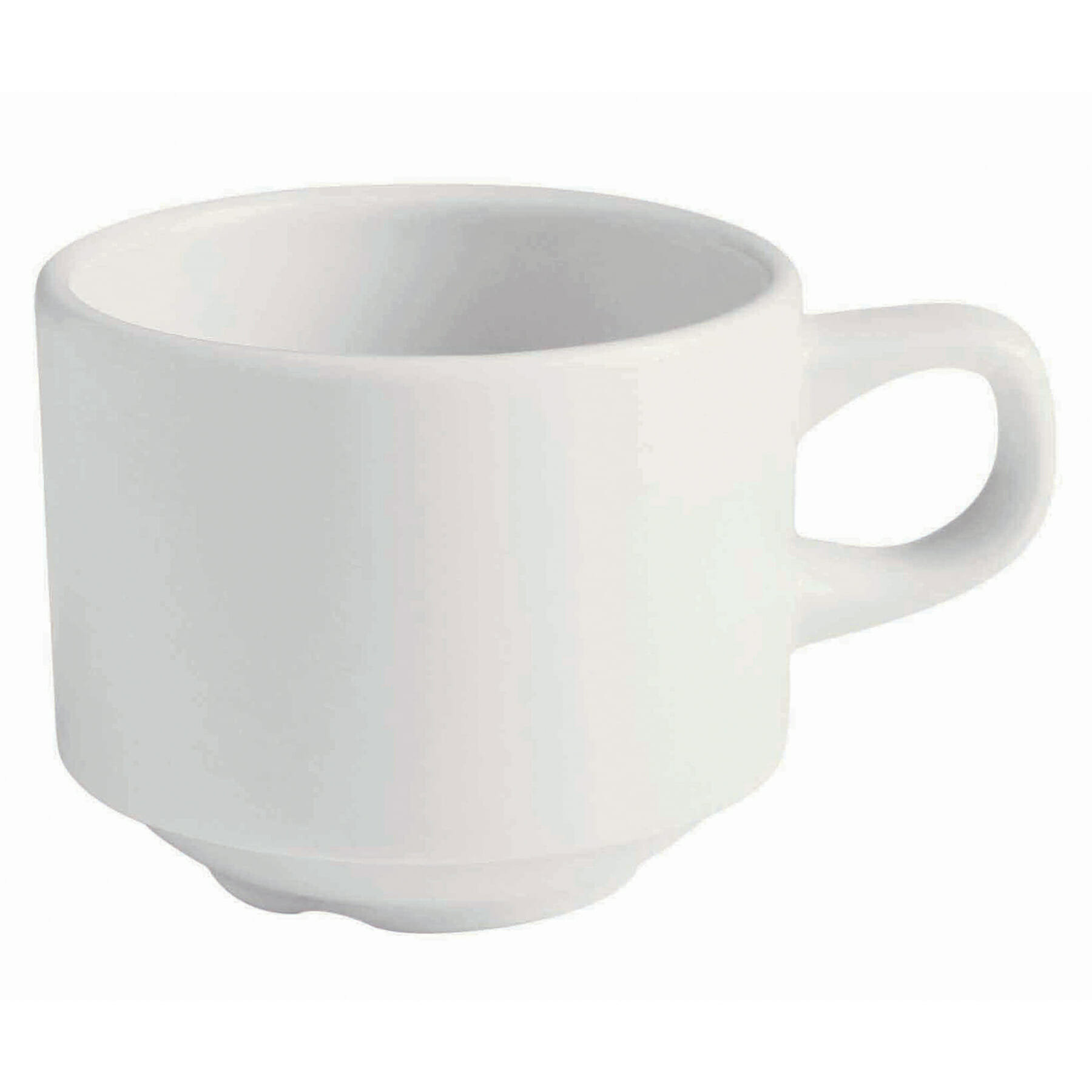 G.E.T. High-Strength Porcelain Tea Cup, 8 Ounce, White (Set of 12 ...