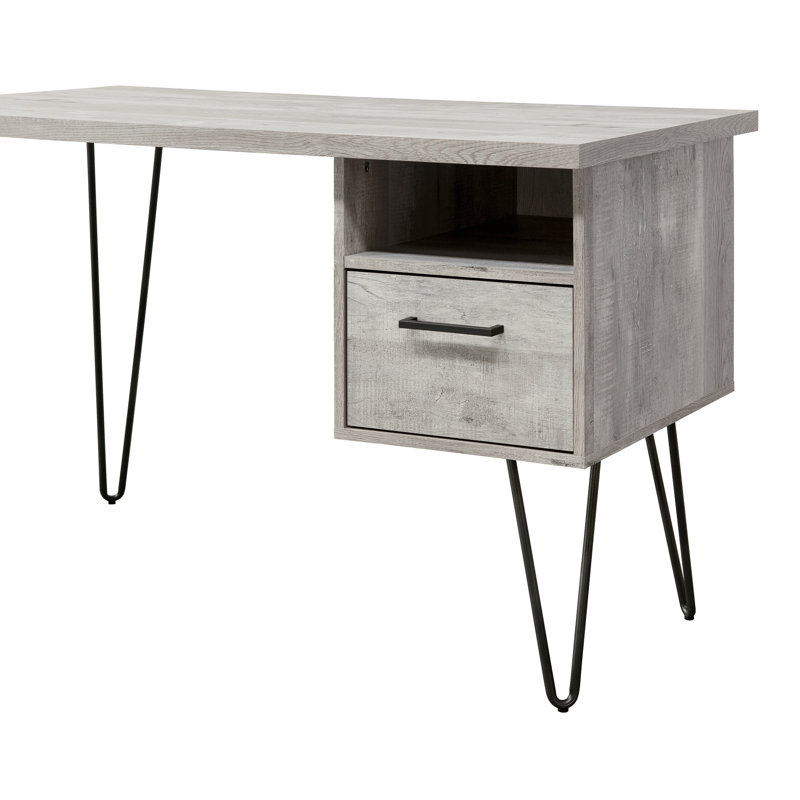 17 Stories Grey Oak Desk | Wayfair