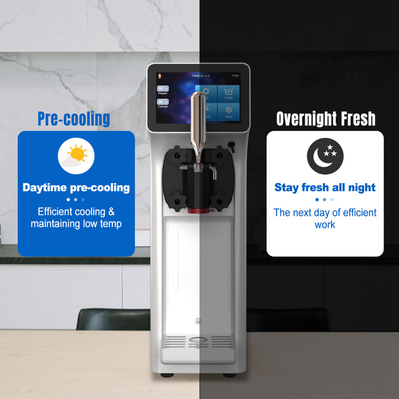 XPW Countertop Soft Serve Ice Cream Machine 1000w Commercial Ice Cream ...