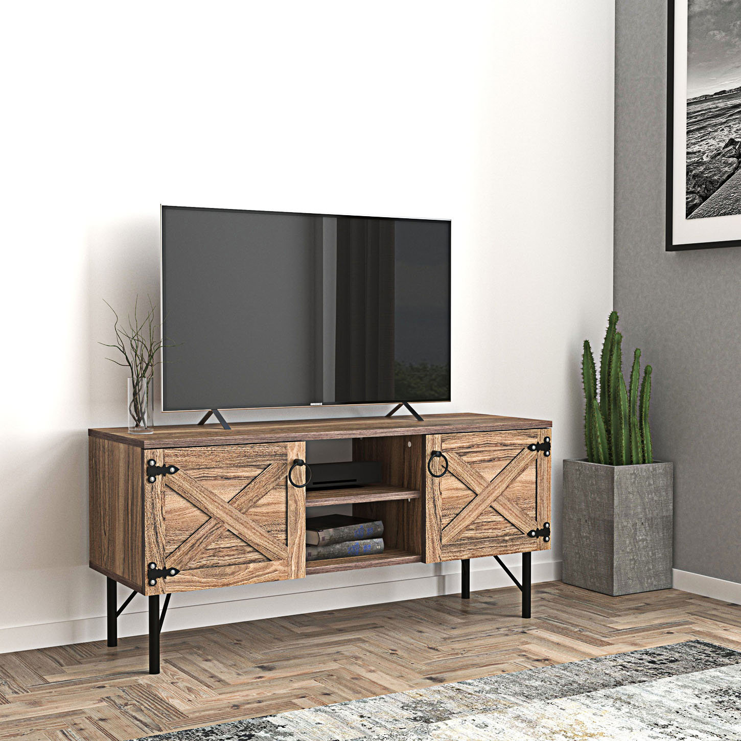 Latitude Run® Vintage Style TV Stand, Tv Console Table | Wayfair