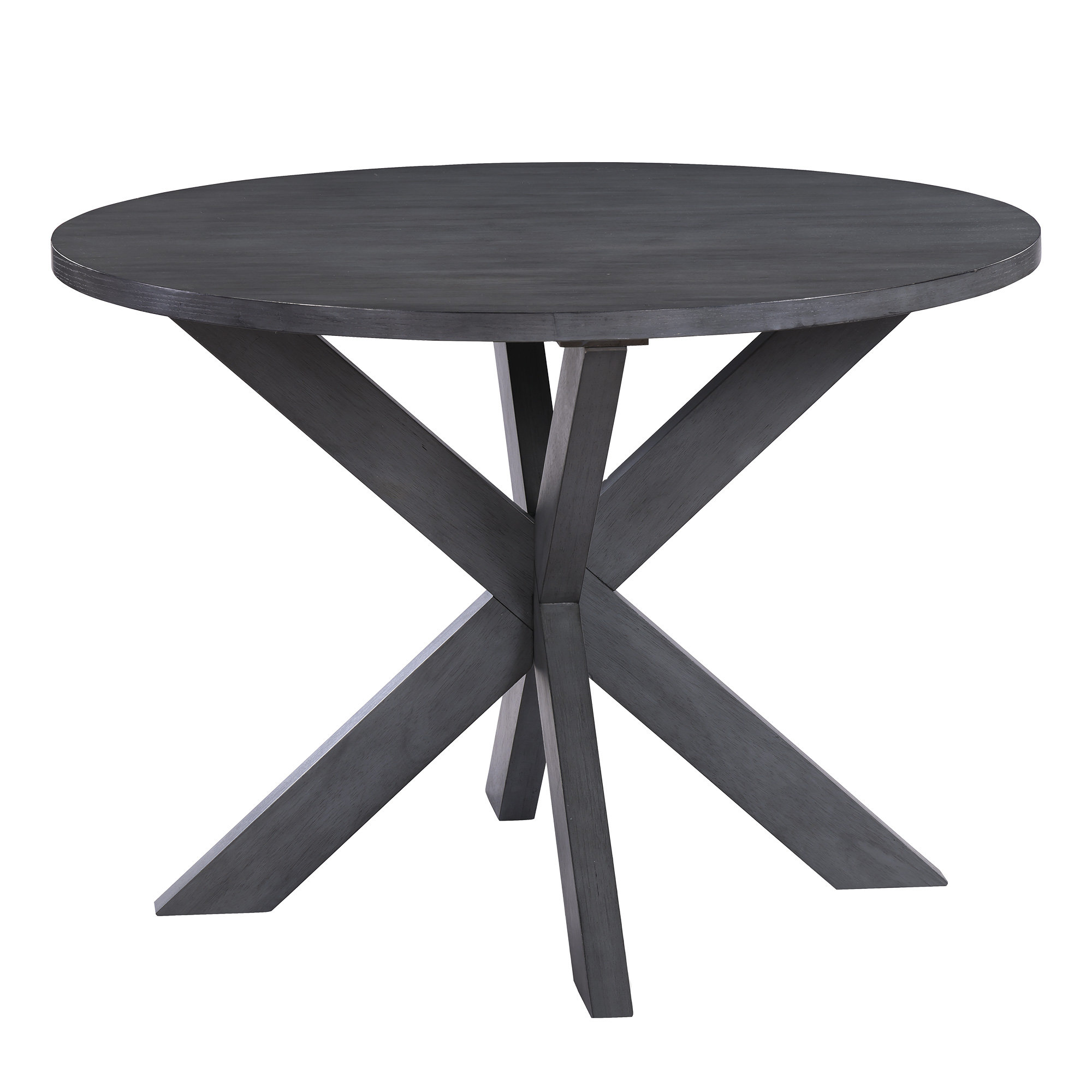 Gracie Oaks Jemeisha 42" wide Round Solid Wood Smooth Surface Dining ...
