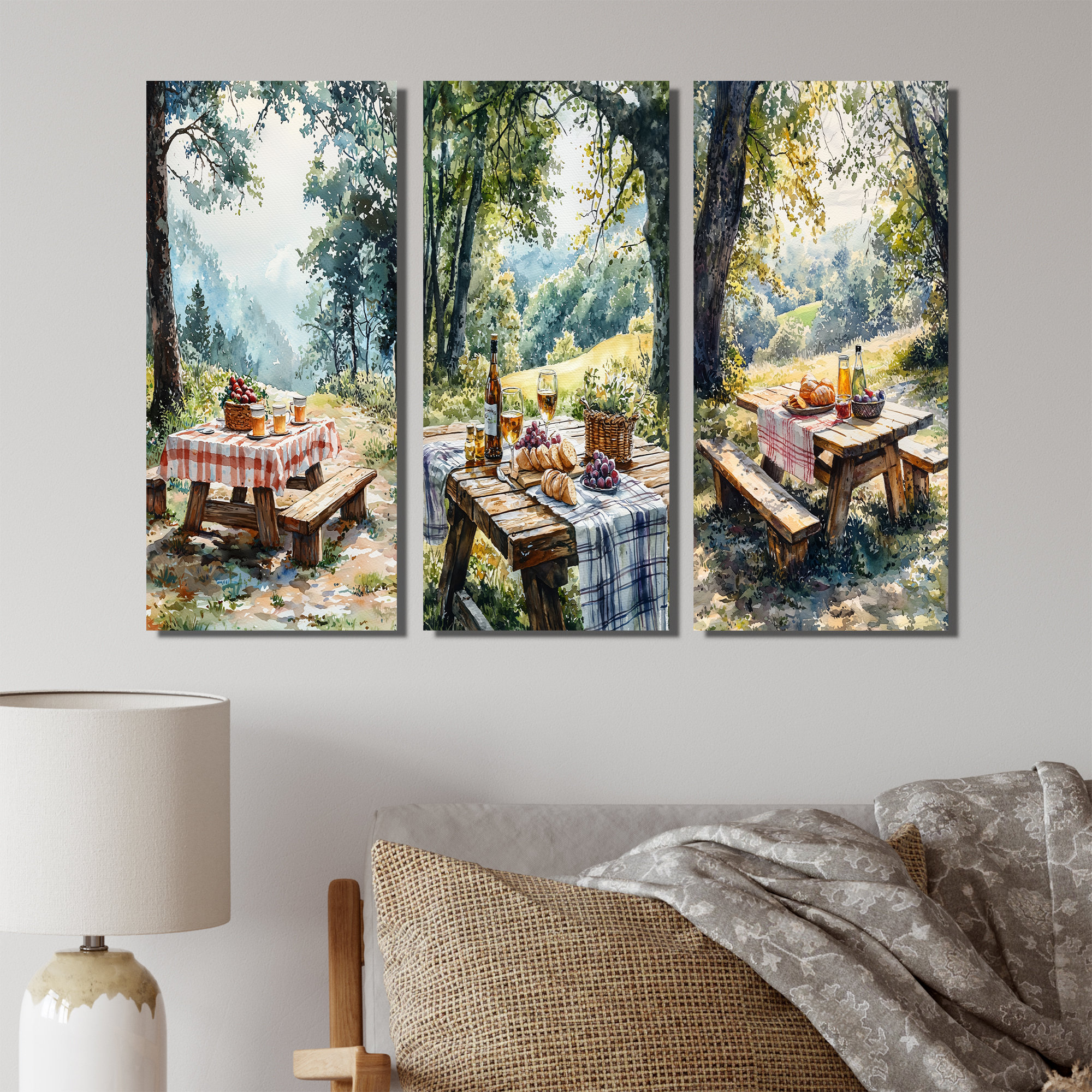 August Grove® Picnics Table The Morning I - Meals & Picnics Wall Art ...