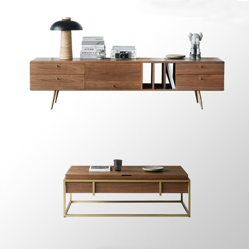Finaewg Retro style TV stand and coffee table | Wayfair