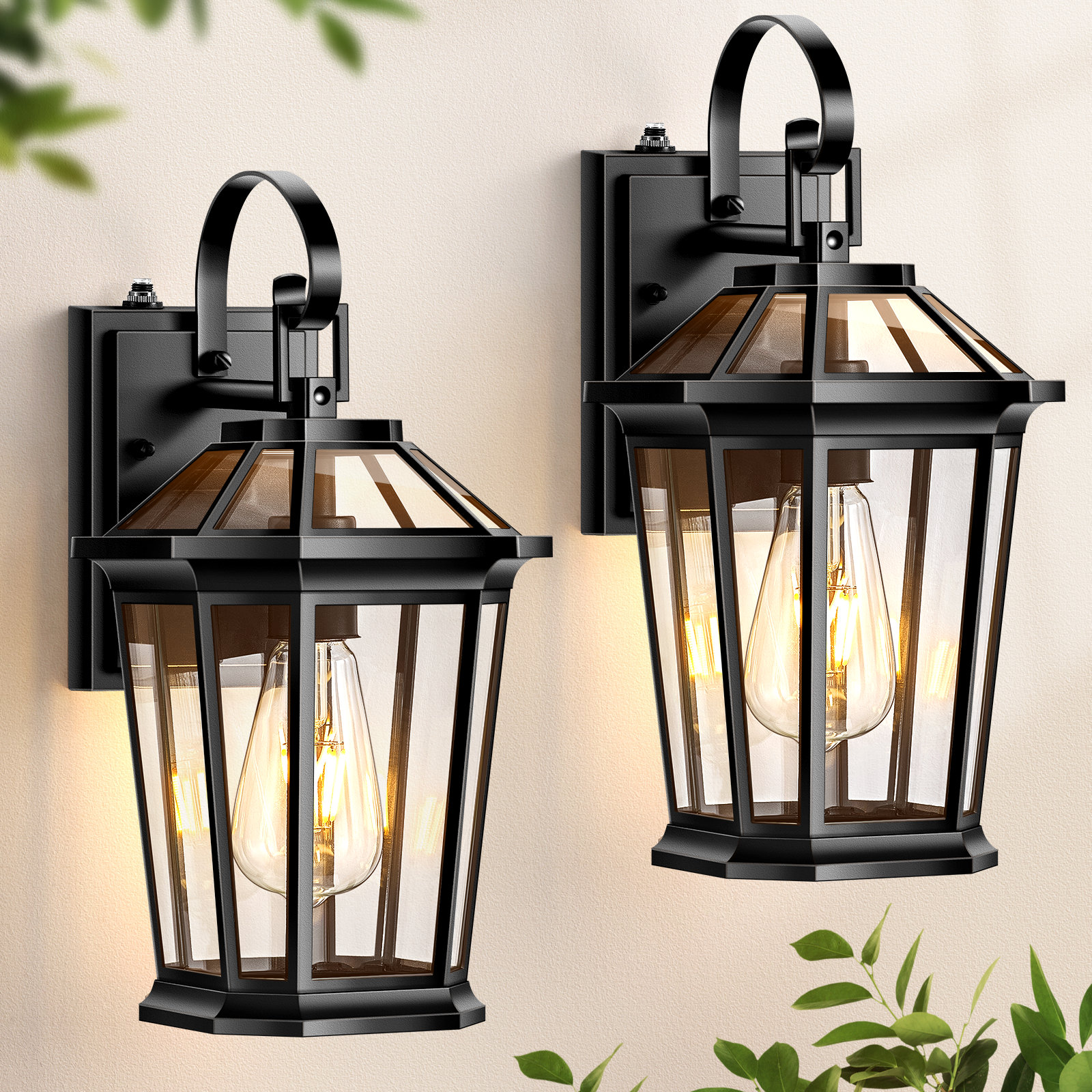 Lark Manor™ Dusk to Dawn Outdoor Wall Lights, Exterior Light Fixture ...