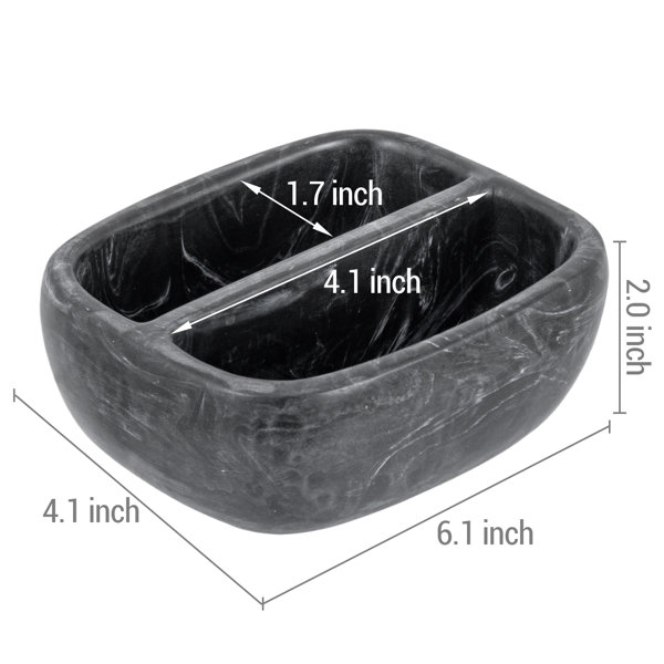 MyGift Modern Black Marble Pattern Sponge Holder | Wayfair