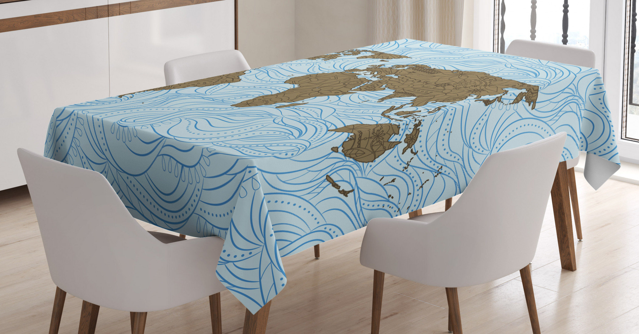 East Urban Home World Map Tablecloth | Wayfair