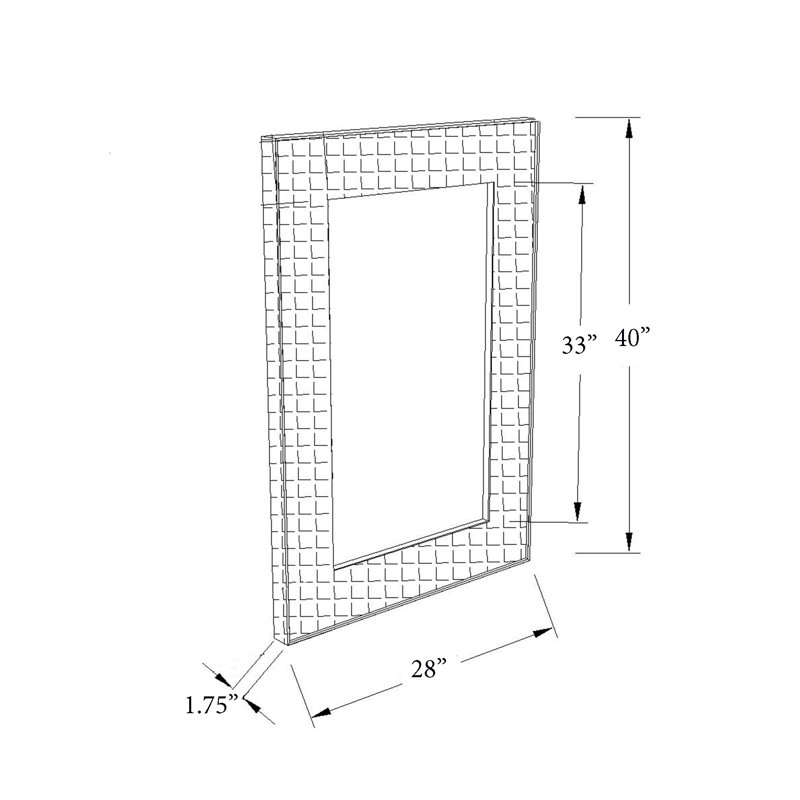 Ivy Bronx Rectangular Recycled Wood Block Mirror | Wayfair