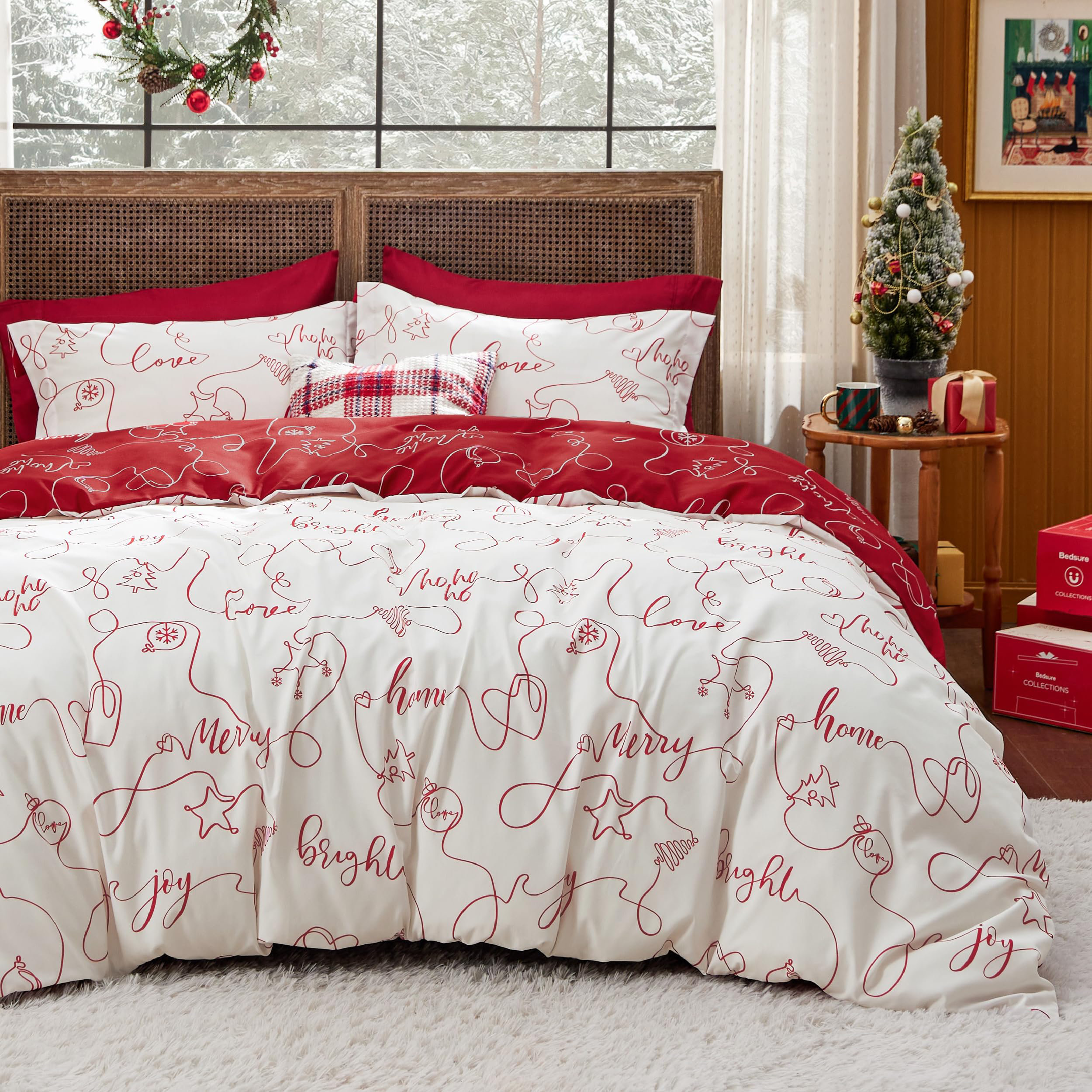 Bedsure Holiday Vibe for Your Home Bedsure Christmas Duvet Cover ...