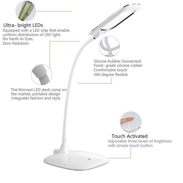 Symple Stuff Walton Bay Touch Activated LED 15.2" Desk Lamp & Reviews ...