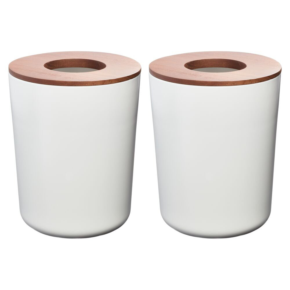 iDesign Small Round Bathroom Trash Can - Ideal for Primary and Guest ...