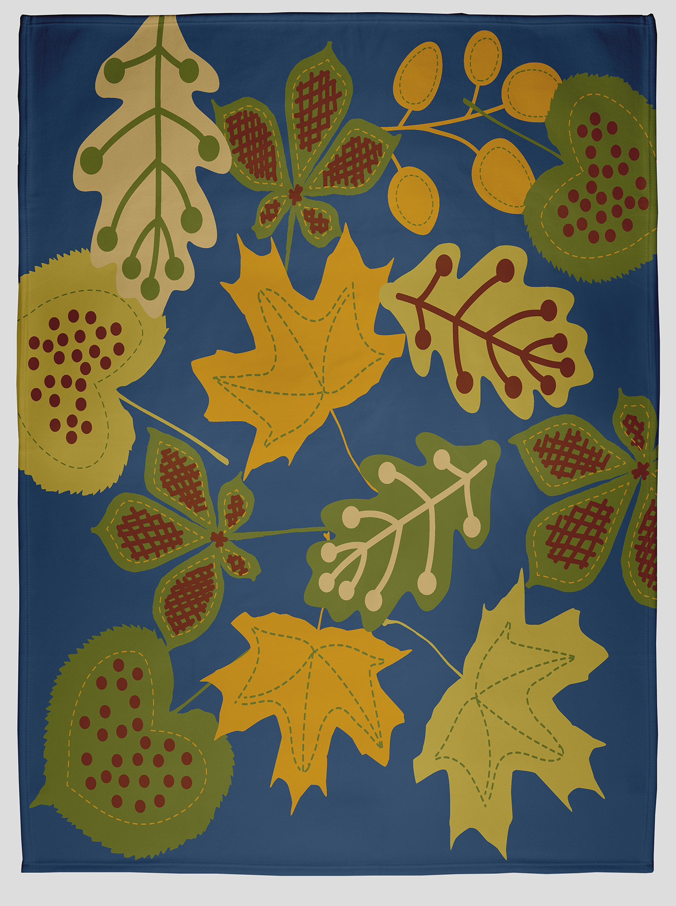 e by design Fall Leaves Autumn Throw Blanket | Wayfair