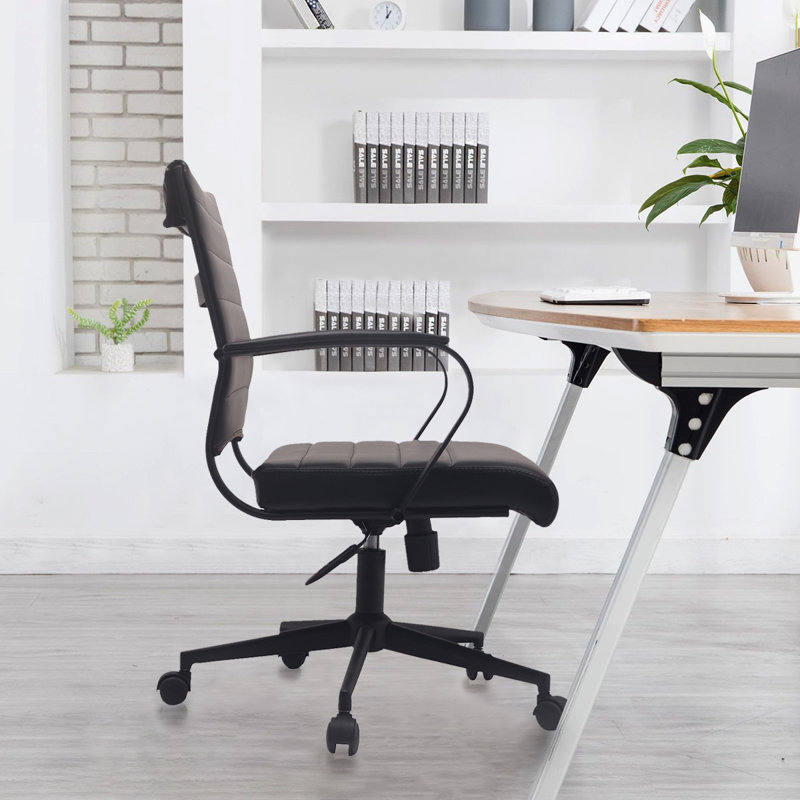 Ebern Designs Celadon Mid Back Ribbed Ergonomic Conference Chair ...