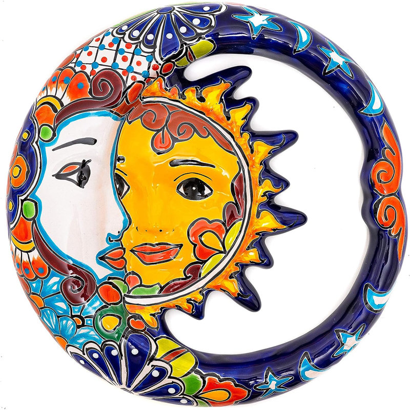Arlmont & Co. Odran Handmade Mexican Talavera Large Ceramic Eclipse ...