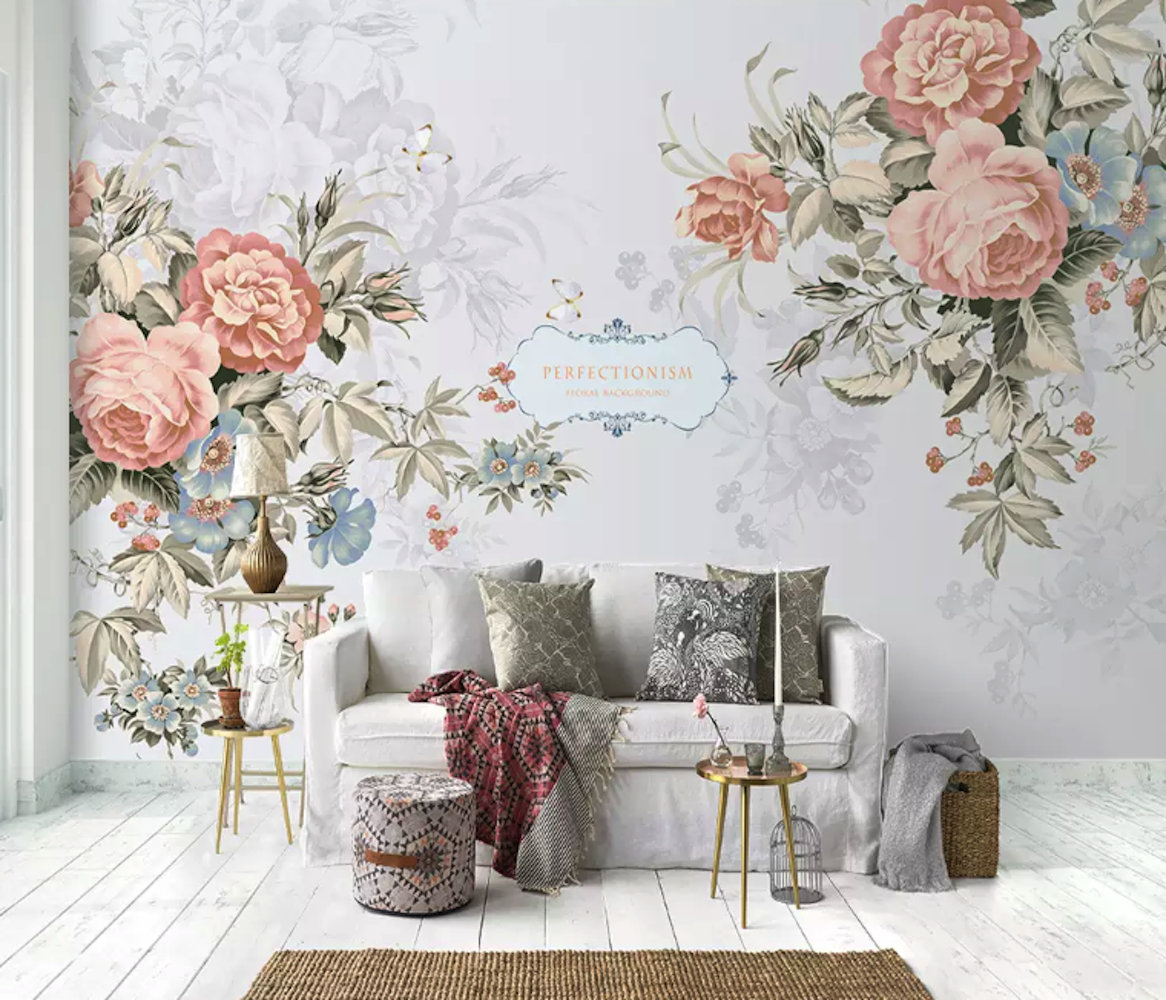 GK Wall Design Peony Blossom Texture Wall Mural | Wayfair