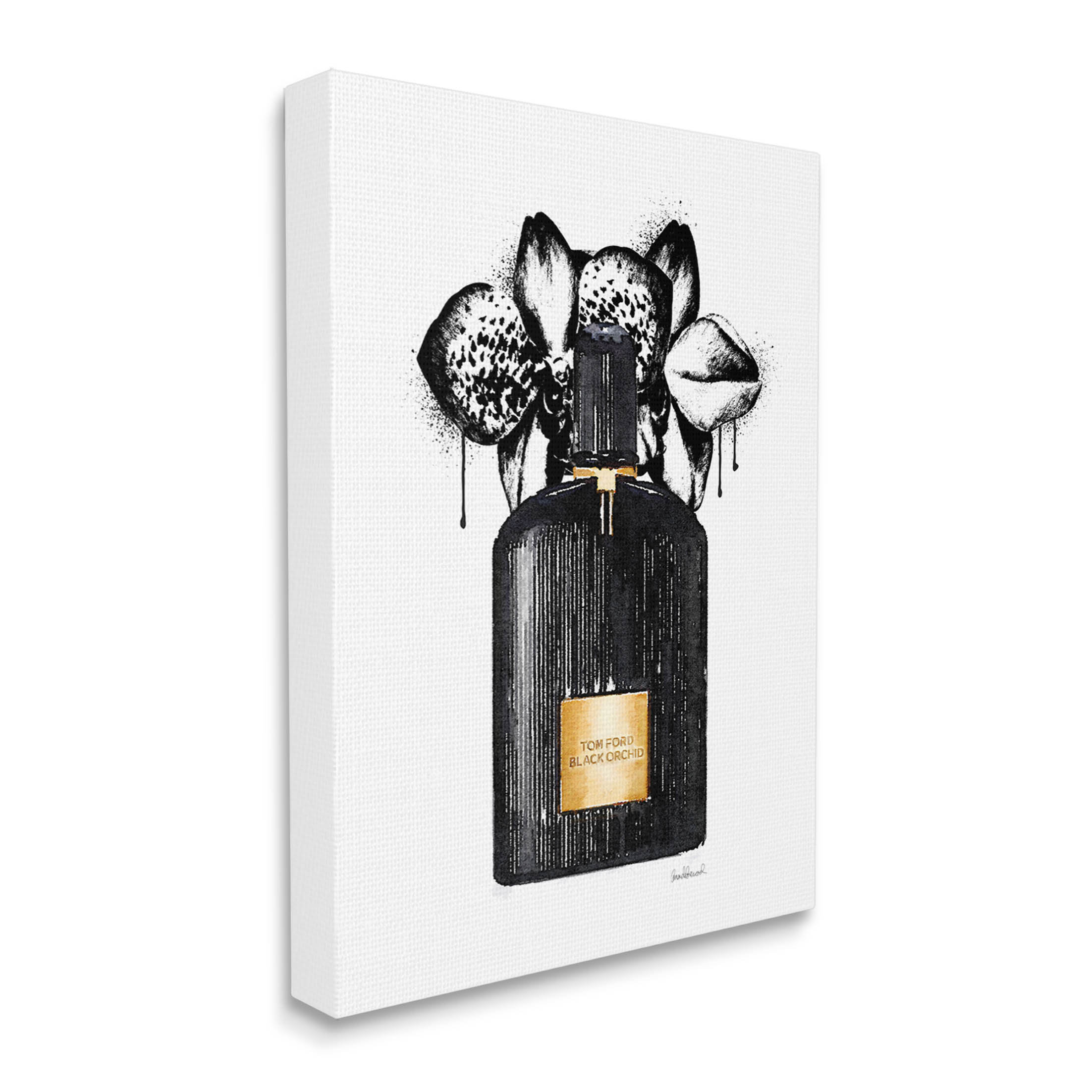 Stupell Industries Glam Perfume Urban Drip Canvas Wall Art By Amanda ...