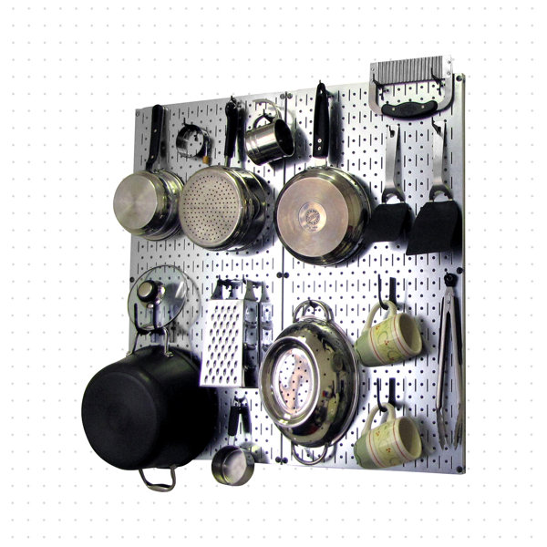 Prep & Savour Steel Rectangle Wall Mounted Pot Rack & Reviews - Wayfair ...