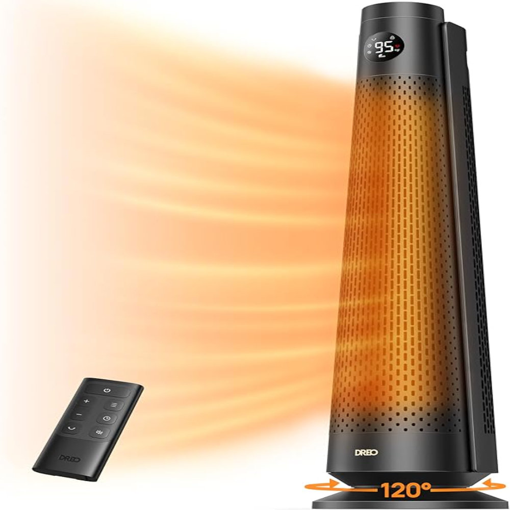BUILTCO Dreo Space Heater Large Room, 30" Electric Heaters With Remote ...
