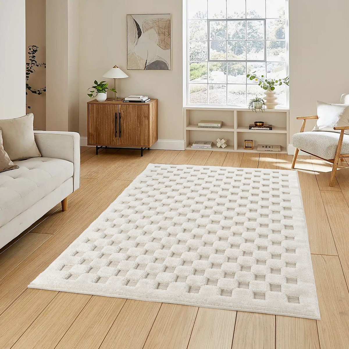 Desire Rugs Freya Living Room Area Rug Contemporary 3D Embossed Modern ...