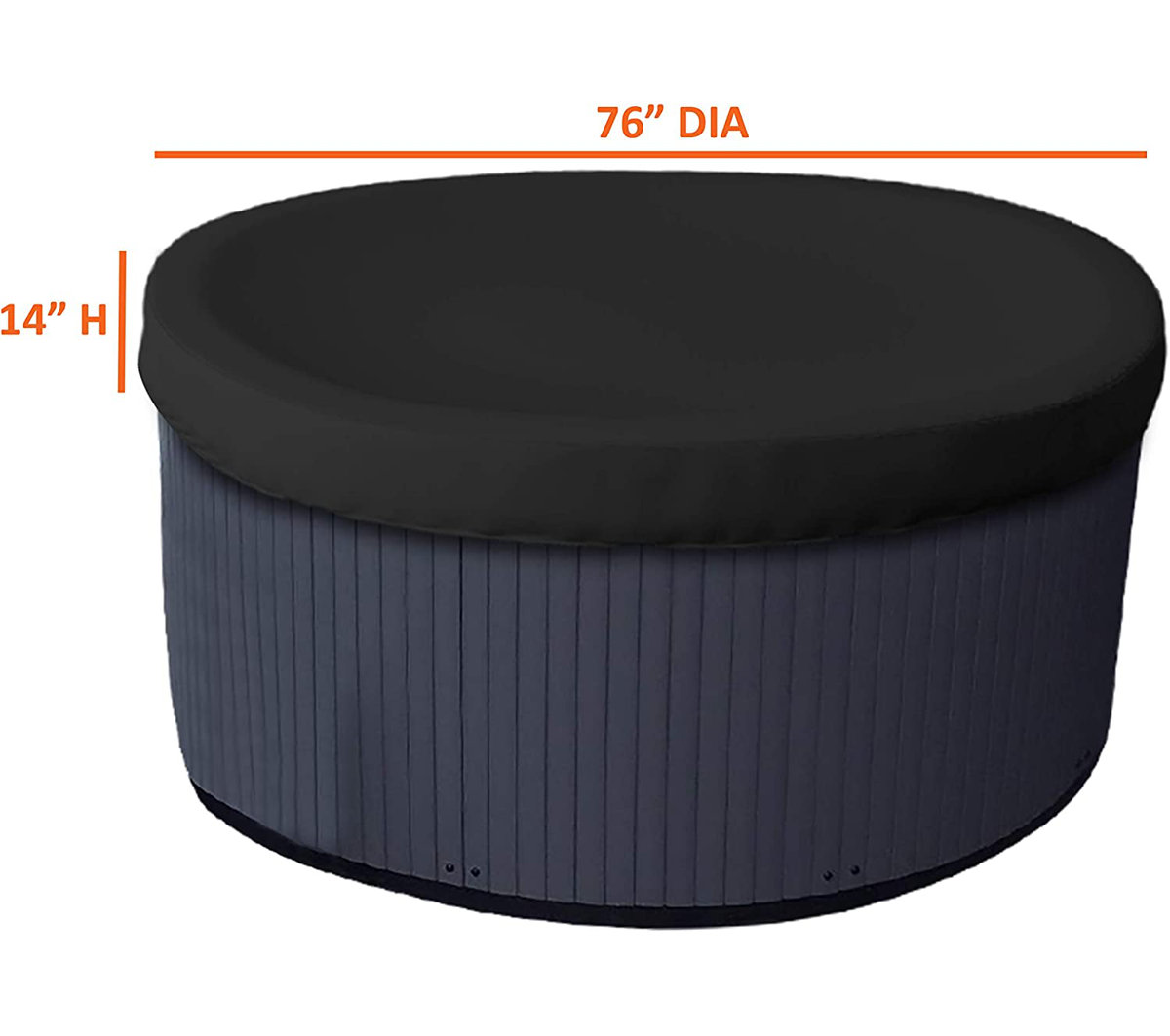 Covers & All High Density Multipurpose Outdoor Round Hot Tub Cover, UV ...