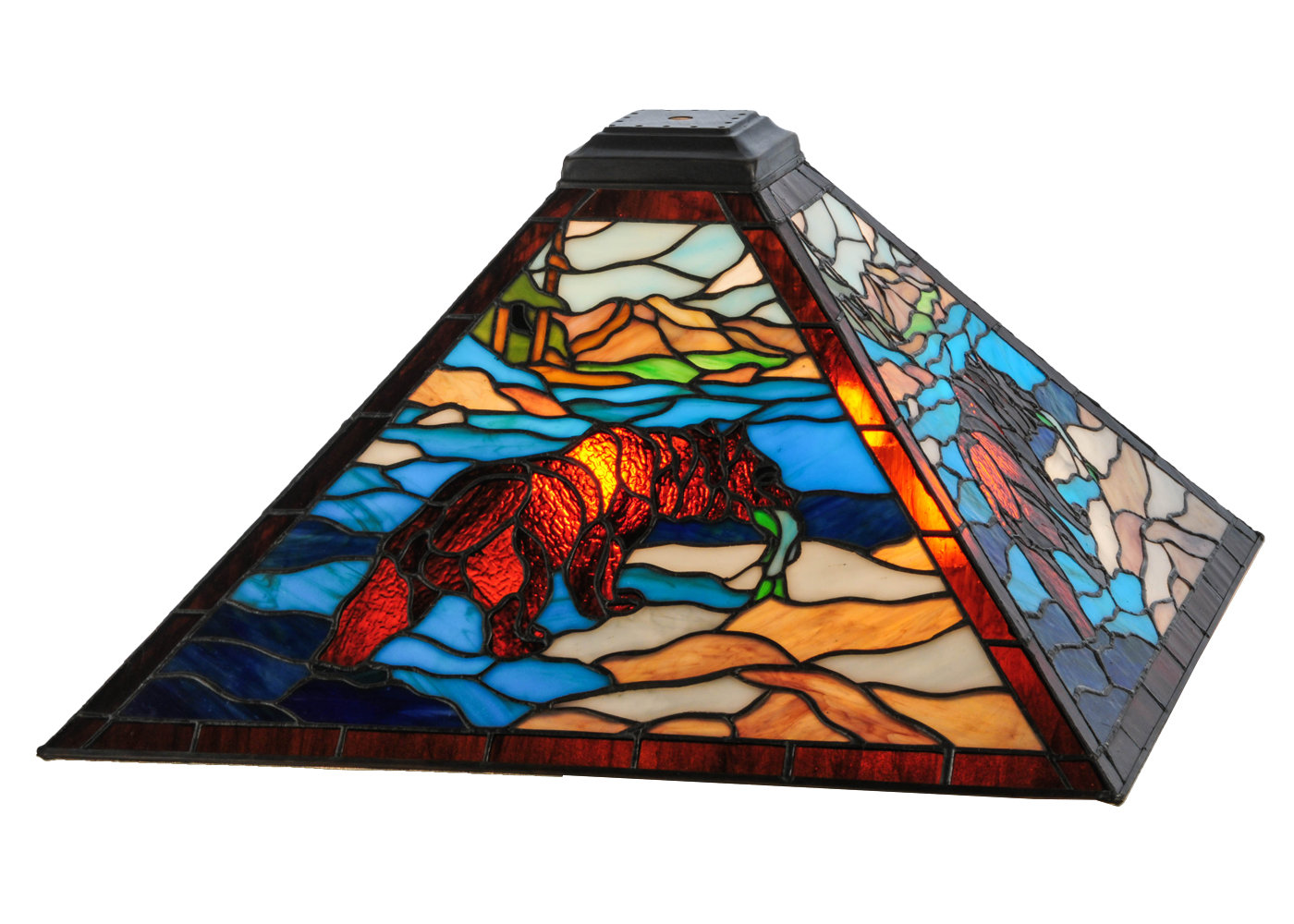 Meyda Lighting 17" Square Grizzly Bear Shade | Perigold