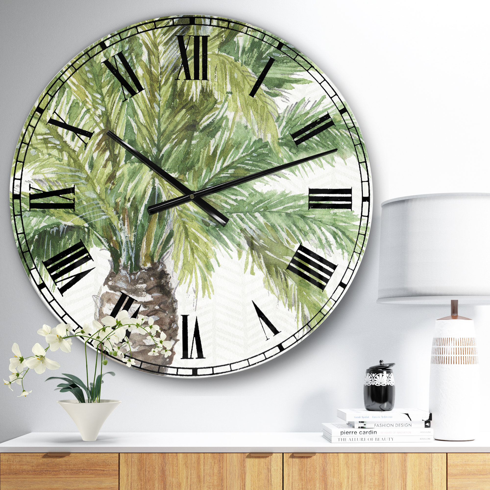The Twillery Co. Swigart Oversized Farmhouse Mixed Botanical Palms V ...