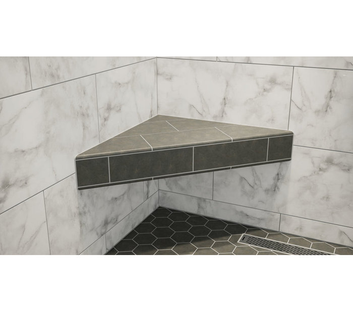 The Original Granite Bracket The Original Floating Corner Shower Bench ...