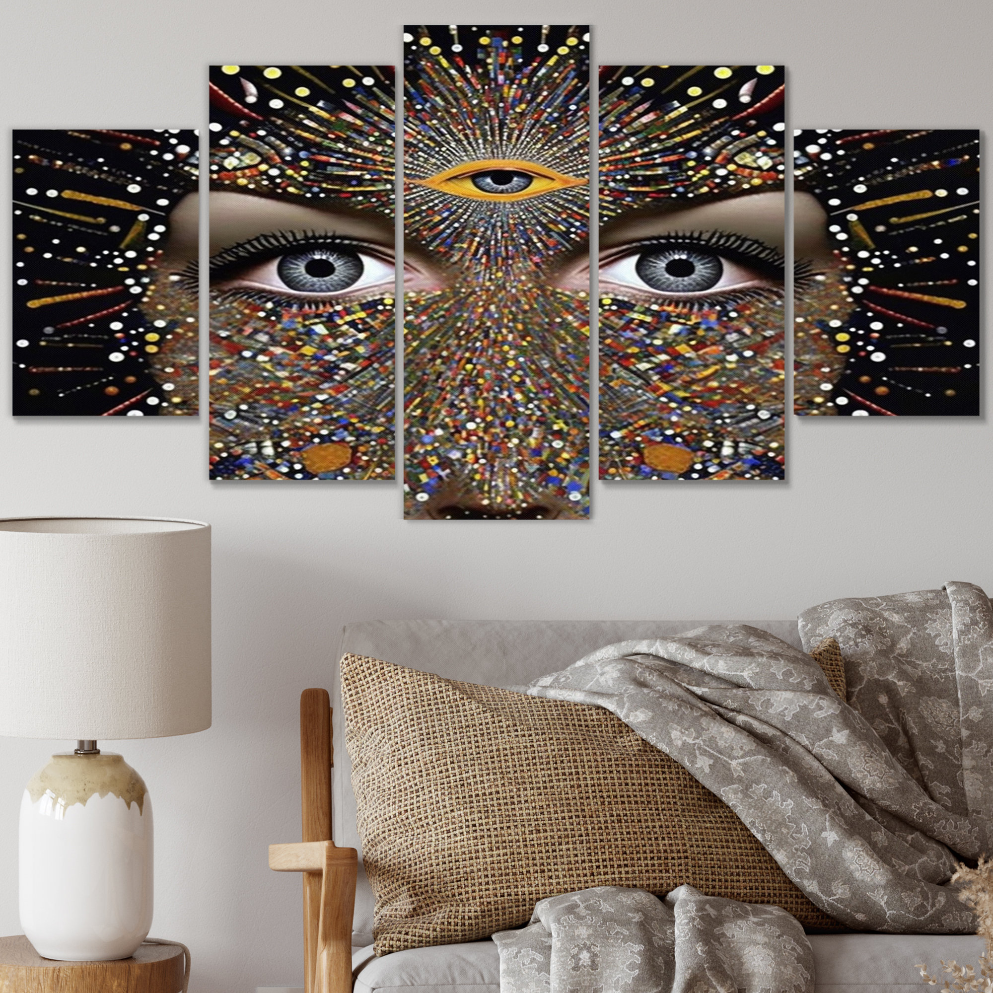 Design Art Sacred Vision Third Eye Vision - Modern Wall Decor - 5 ...