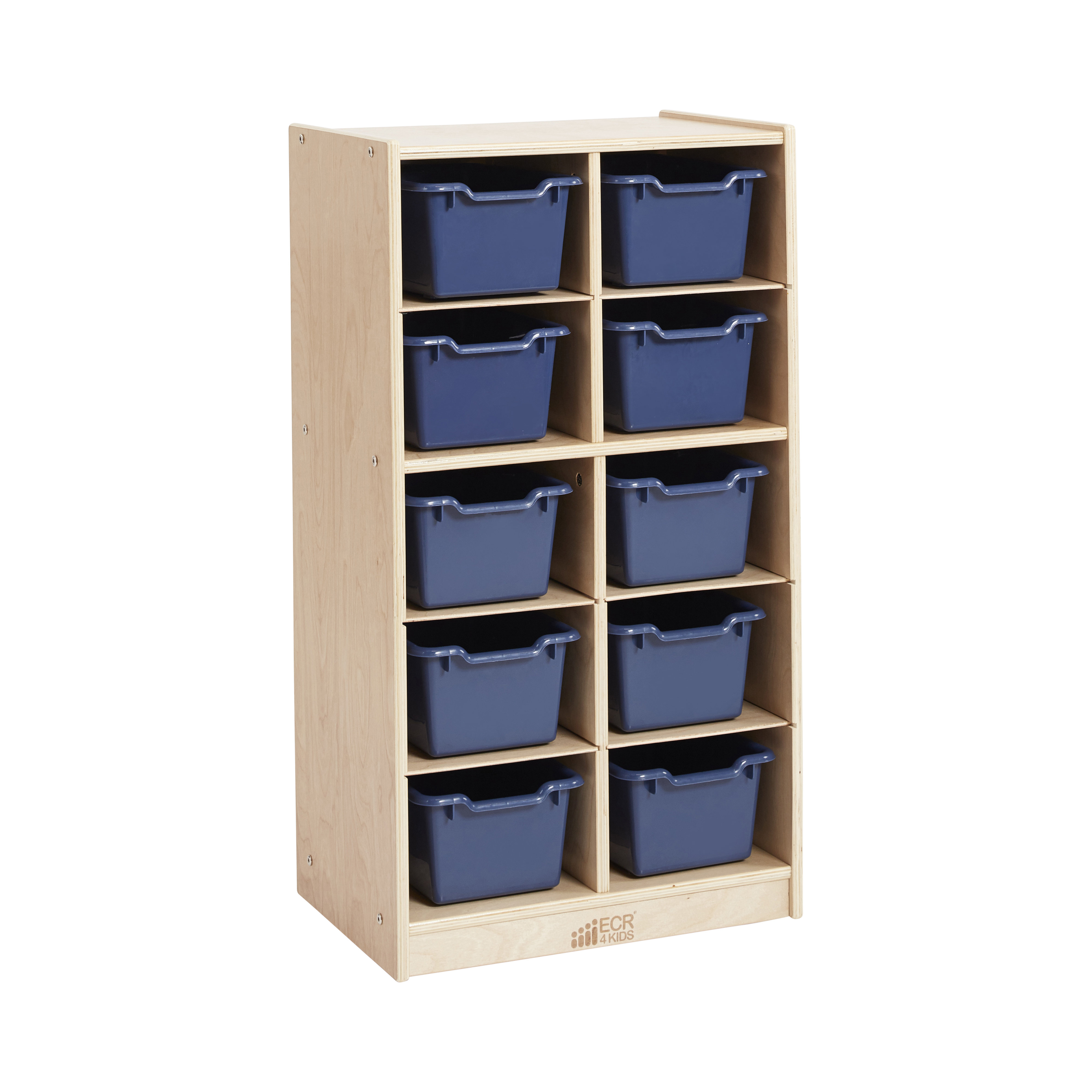 ECR4Kids 10 Cubby Tray Cabinet with Scoop Front Storage Bins, 5x2 ...