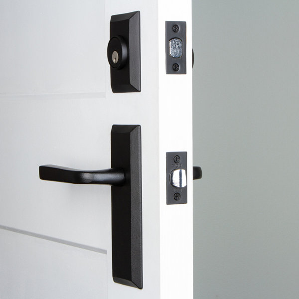 Ageless Iron Keep Plate Entry Set with Single Cylinder Deadbolt and ...