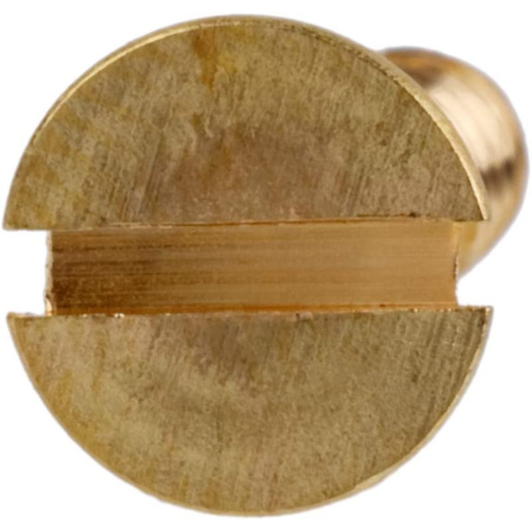 UNIQANTIQ HARDWARE SUPPLY Solid Brass Flat Countersunk Head Slot Drive ...