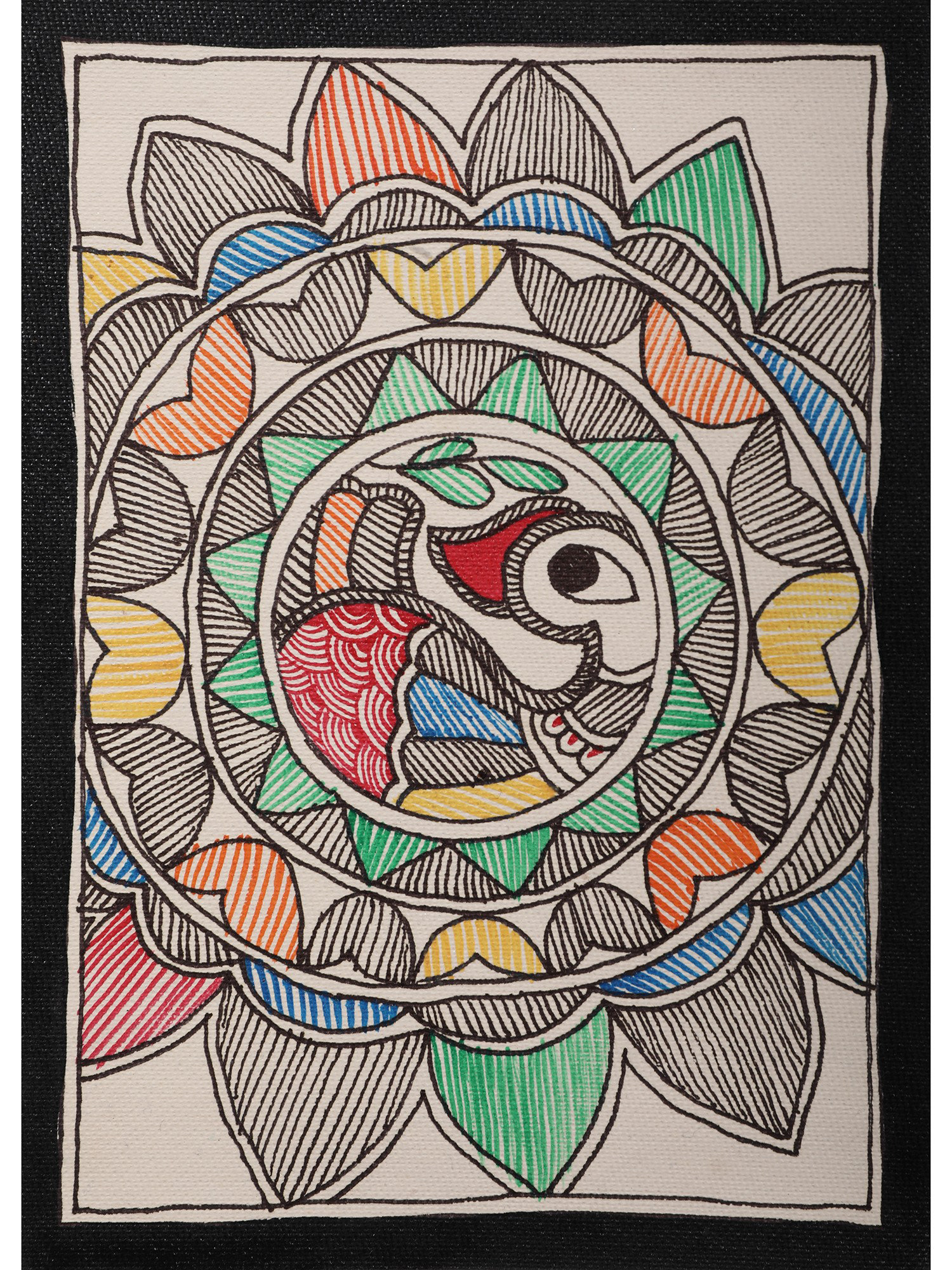 Bungalow Rose Peacock Design Painting On Handmade Paper | Artwork By ...