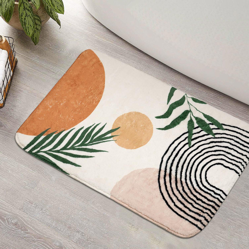 George Oliver Bathroom Rugs Non-Slip Boho Bath Mat, Small Cute Bath Mat ...
