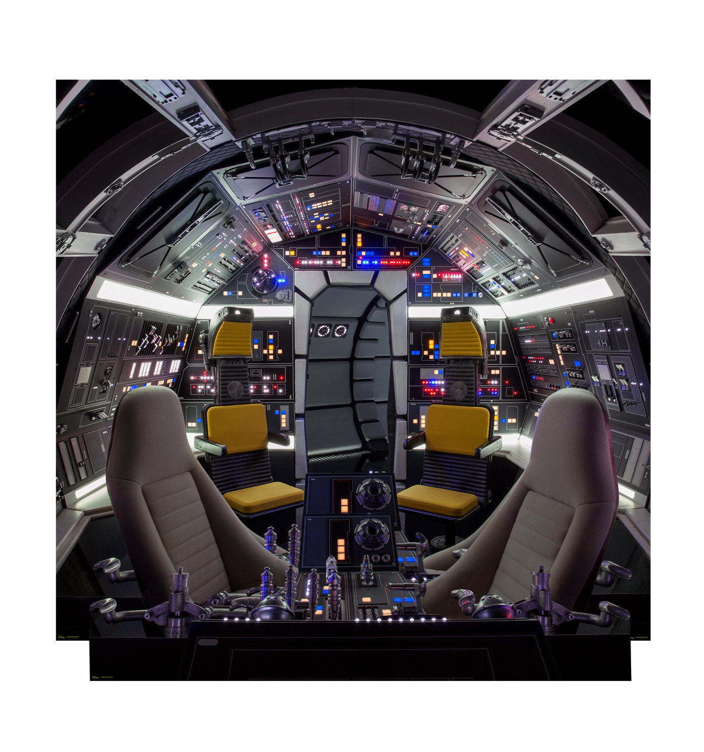 Advanced Graphics Cockpit of Millennium Falcon Backdrop™ Star Wars Han ...