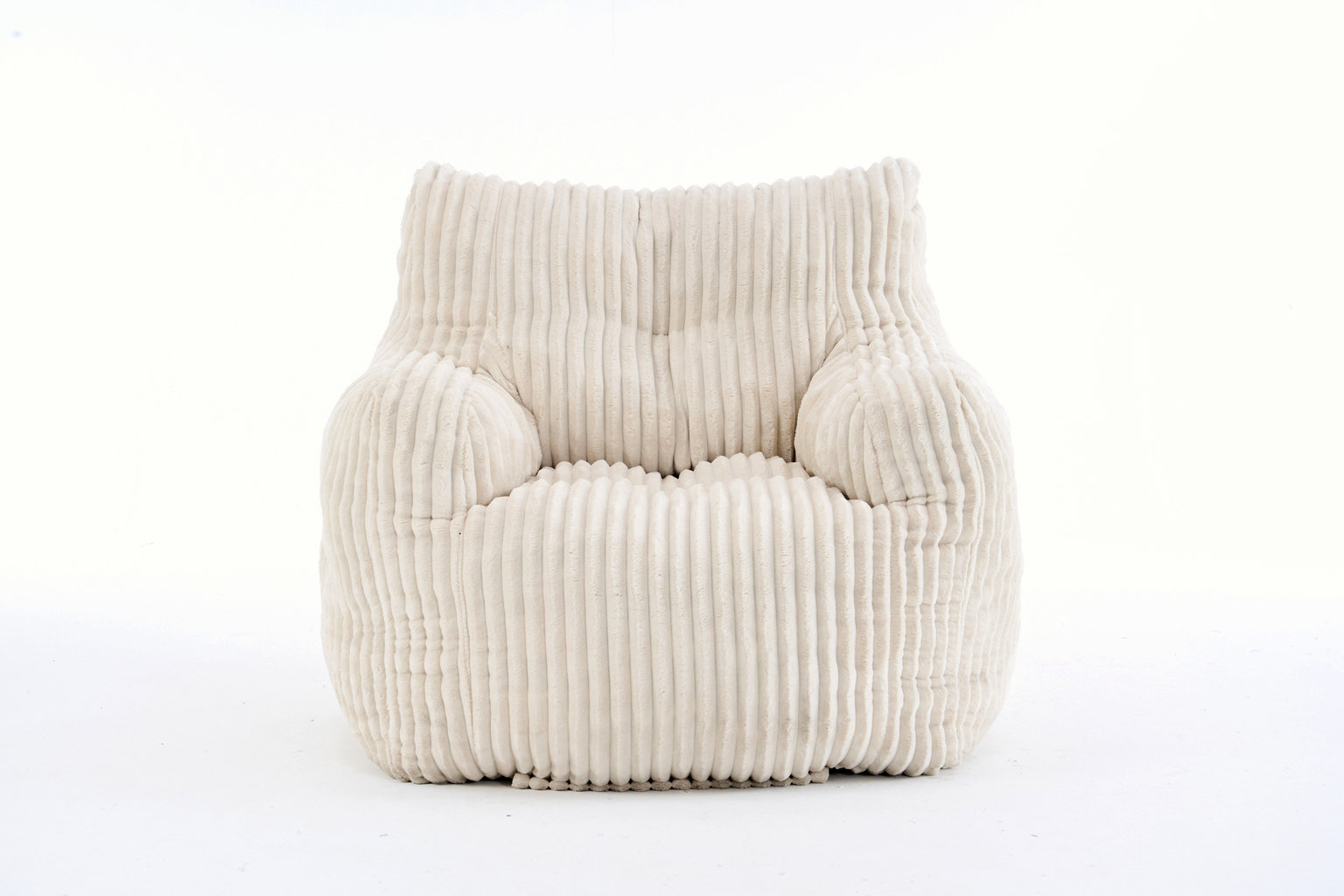 Trule Fluffy Corduroy Fabric Bean Bag Chair Filled With Memory Sponge ...