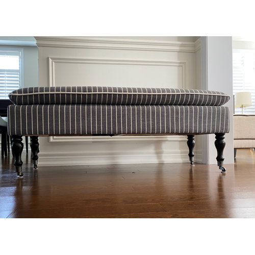 Canora Grey SEAT4U Prebe Bedroom Linen Ticking Stripe Fabric ...
