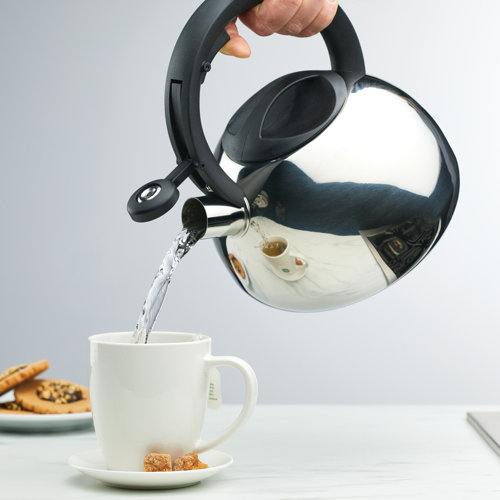 Farberware Stainless Steel Egg-shaped Whistling Tea Kettle, 2.3-quart ...