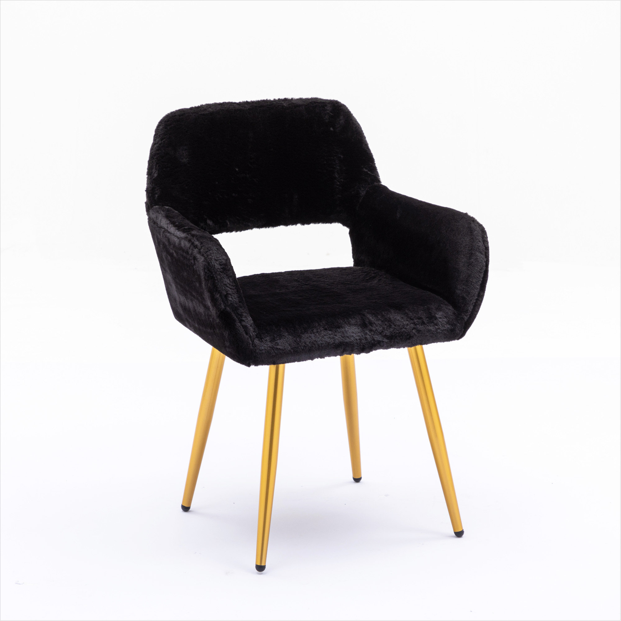 Everly Quinn Luxurious Faux Fur Dining Chairs For Stylish Dining ...