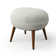 George Oliver Flemming 54cm Wide Oval Solid Colour Footstool Ottoman ...